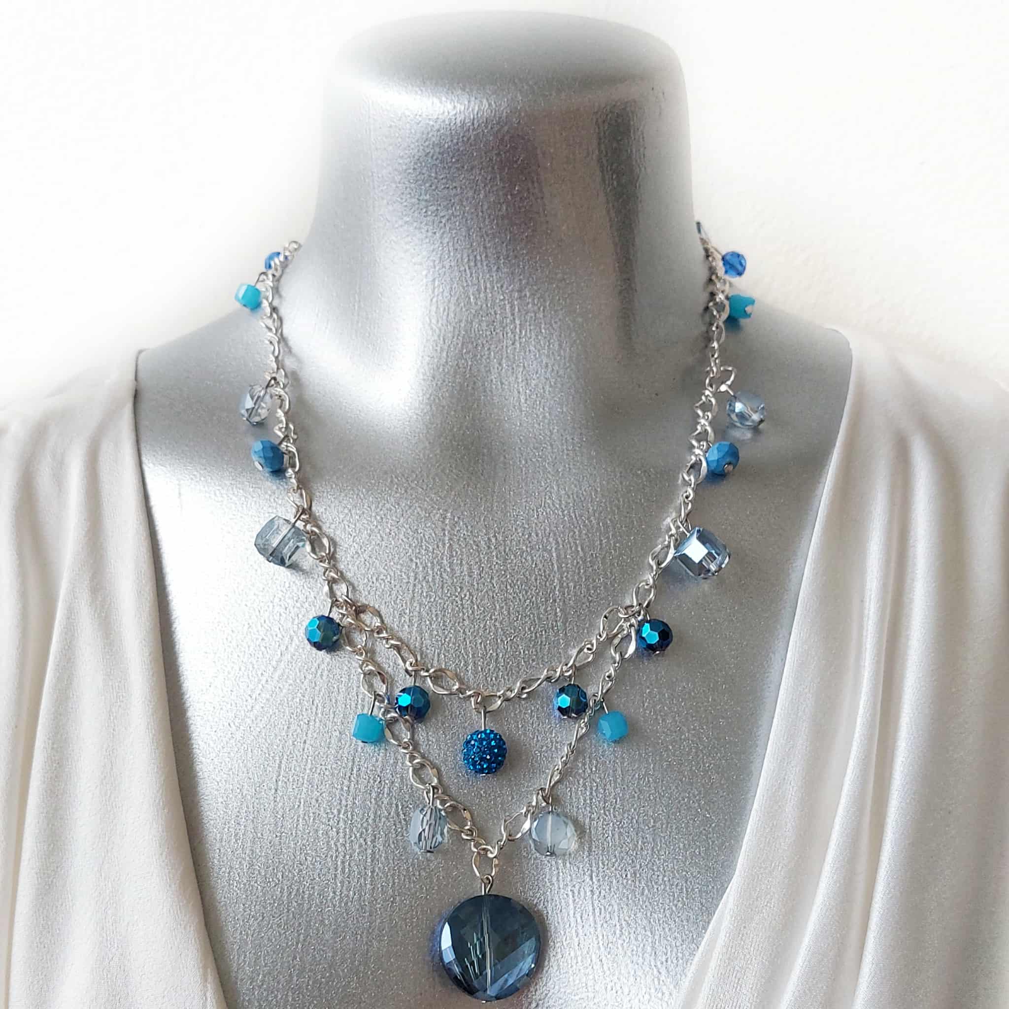 vintage julz – circa 2010 – chain necklace – blue lagoon | glamjulz