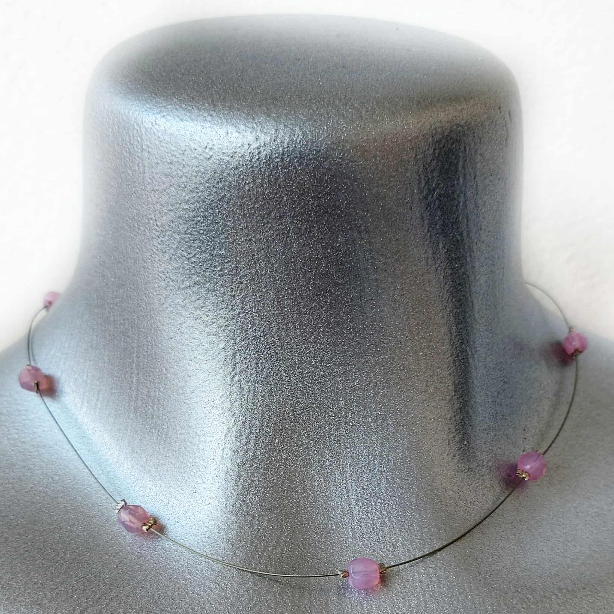 vintage julz – circa 1999 – floating necklace – baby pink | glamjulz
